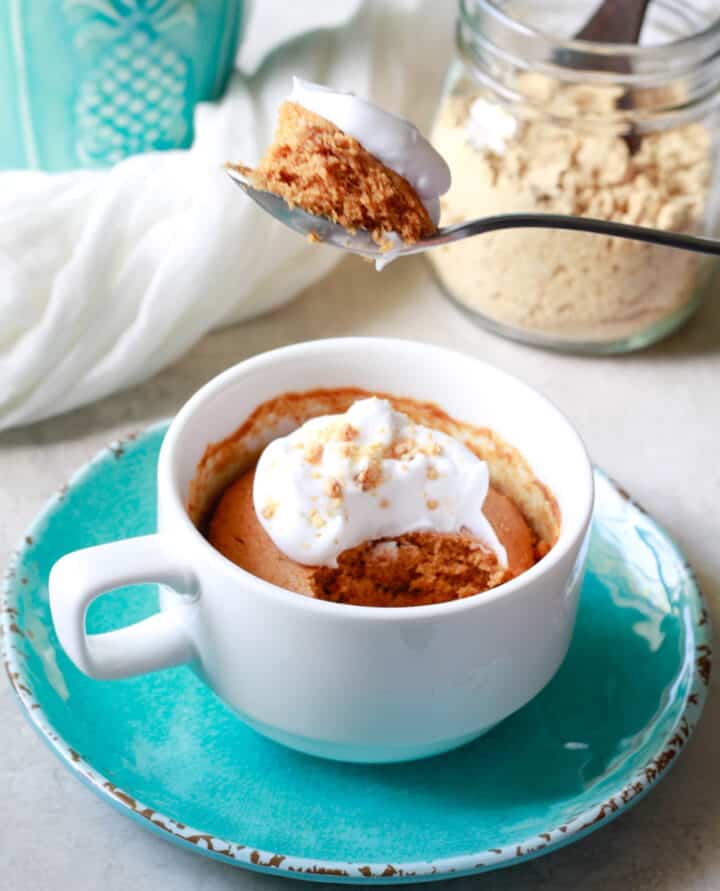 Powdered Peanut Butter Mug Cake (4 Ingredients) - Dessert Done Light ...